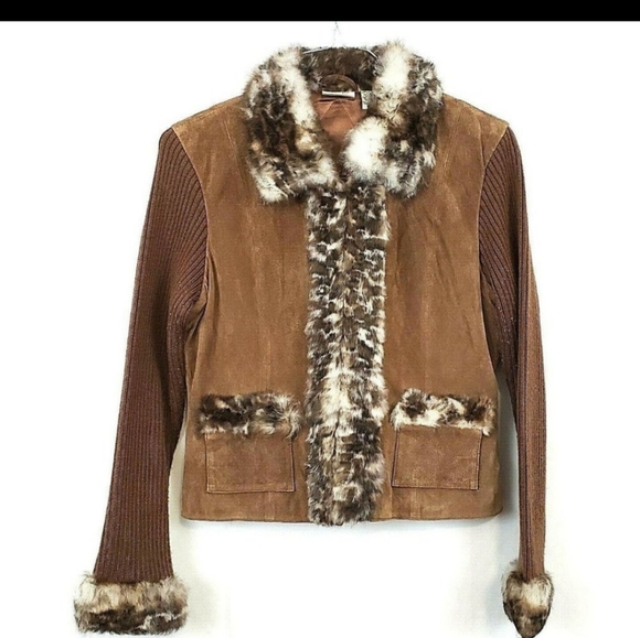 Kenji | Jackets & Coats | Kenji Suede Jacket With Fur Trim | Poshmark